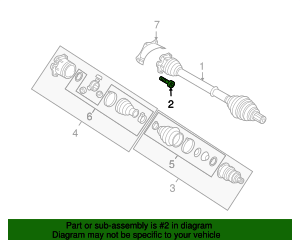 N-909-910-02 - Axle Assembly Bolt 2006-2007 Audi A3 Quattro | Euro ...