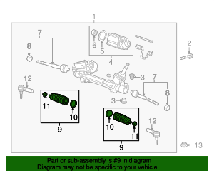 2016-2023 GM Rack and Pinion Boot Kit with Clamps 23449527 ...
