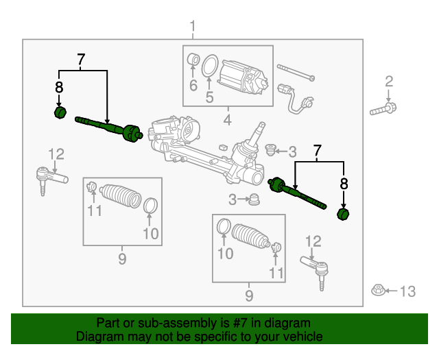 2016-2023 GM Steering Linkage Inner Tie Rod Kit 23449526 | TascaParts.com