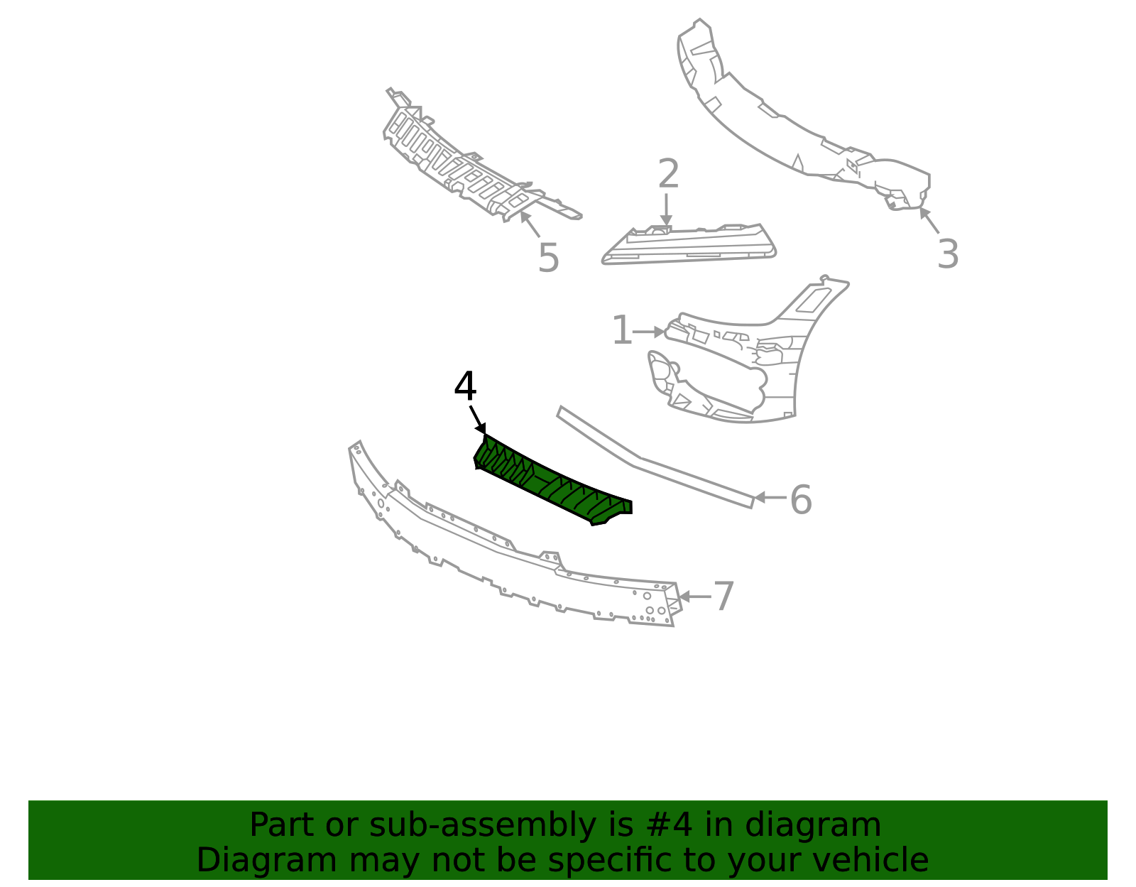 290-885-15-01 - Bumper Cover Support Rail 2019-2025 Mercedes-Benz ...