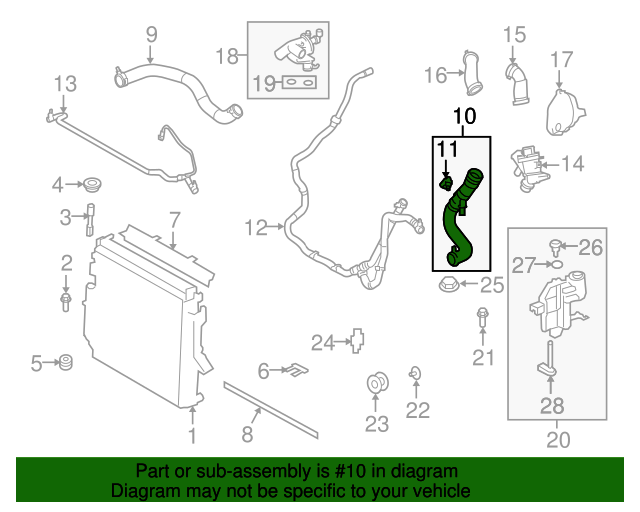 LR013684 - Lower Hose - 2010-2013 Land-Rover | Land Rover Lake Bluff