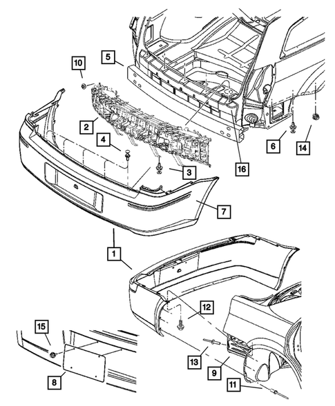 Rear Bumper and Fascia for 2008 Dodge Magnum | Mopar eStore