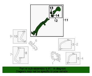 97540-B8800 - Engine Coolant Pipe 2013-2019 Hyundai | AutoNation Parts