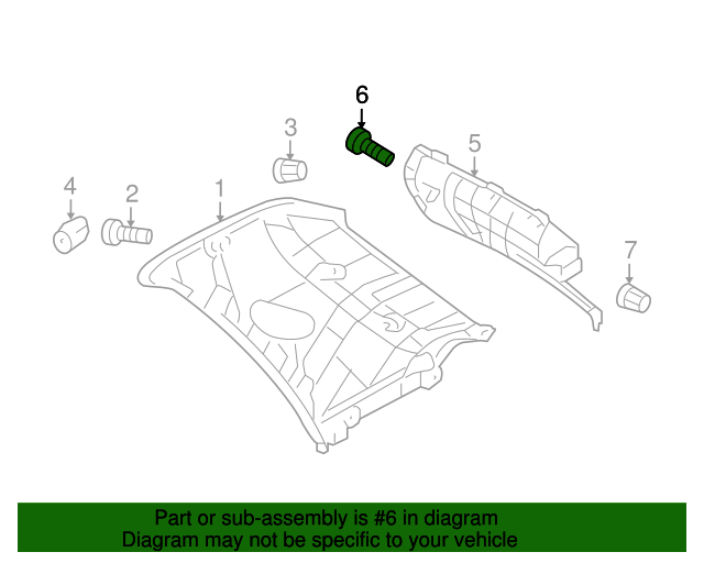 12492-06187B - Tail Lamp Assembly Screw 2005-2012 Kia | Kia.Parts Store