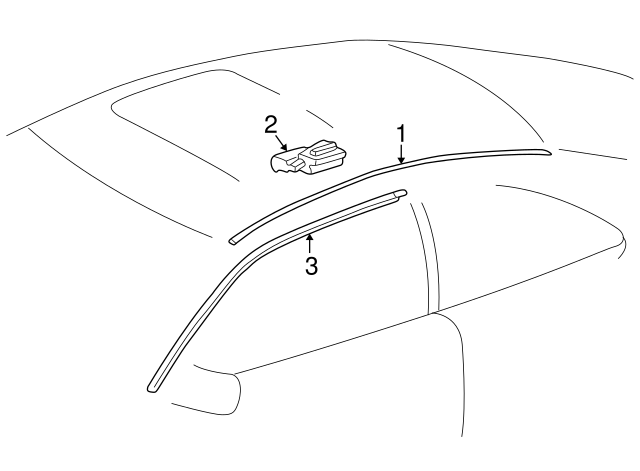 1998-2002 Mercedes-Benz Roof Molding Clip 208-690-03-13 | MB OEM Parts