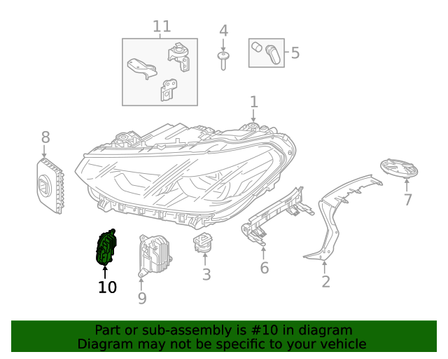 63117466112 - 2018-2021 BMW Led Unit (63-11-7-466-112) | BMW of South ...