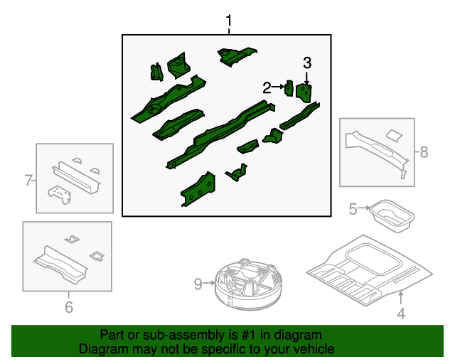 2009-2019 Dodge Journey Rail Assembly 5155178AG | TascaParts.com
