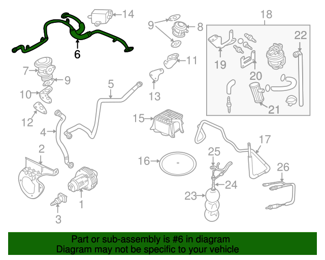 2002-2006 Audi Secondary Air Injection Pump Hose 8E0-133-889-E ...