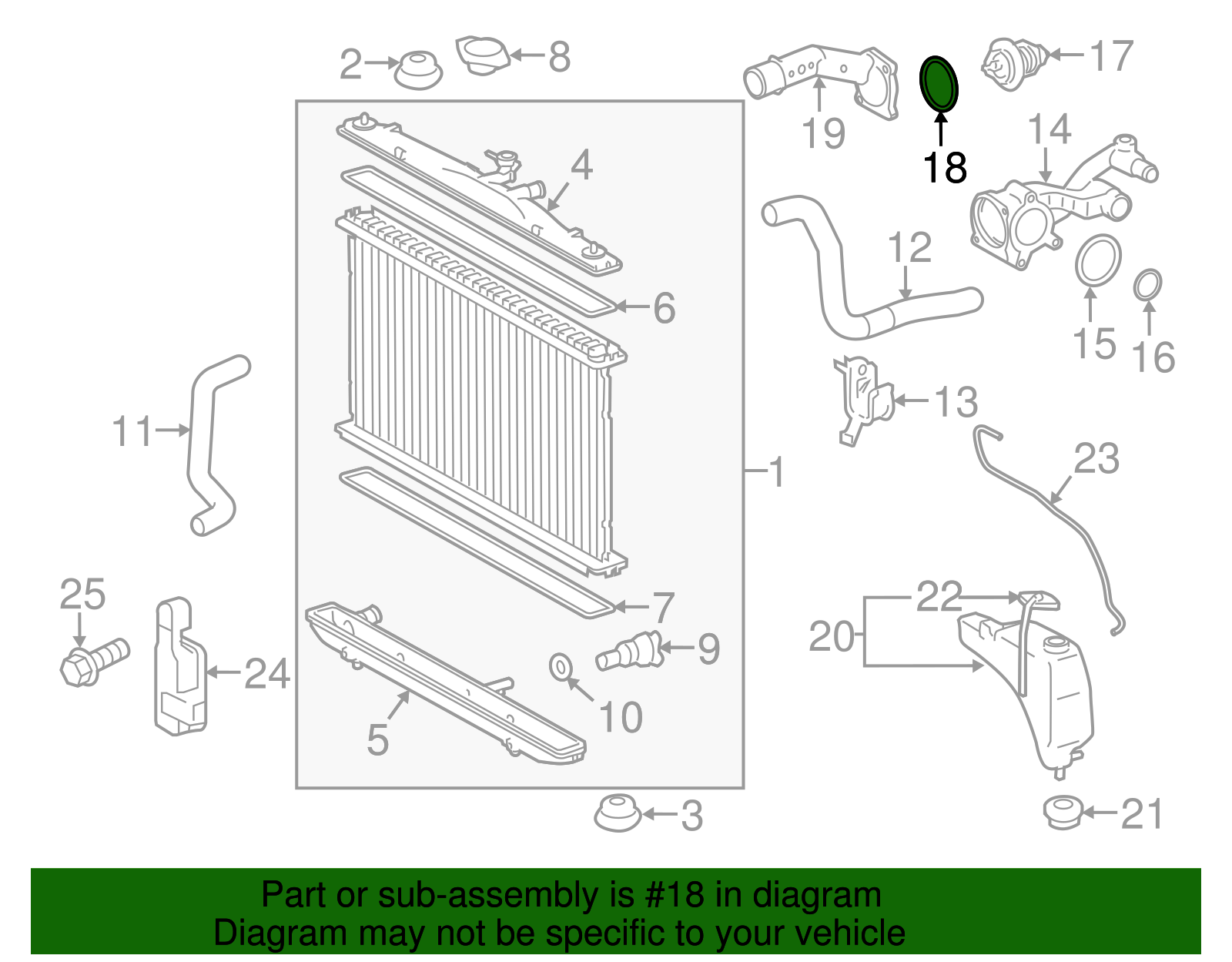 16325-62010 - Thermostat Gasket 1990-2018 Lexus | Longo Lexus Parts