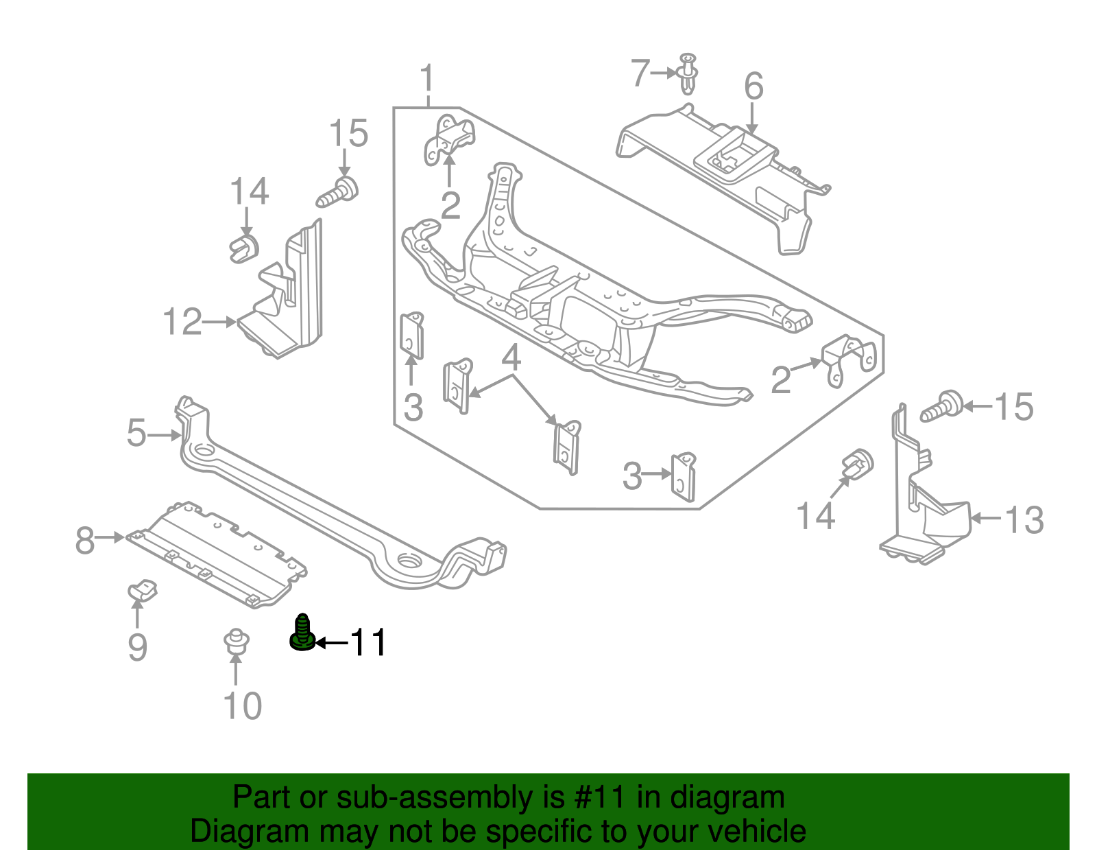 W702846-S300 - Lower Shield Retainer - 2000-2013 Ford | Eastgate Ford Parts