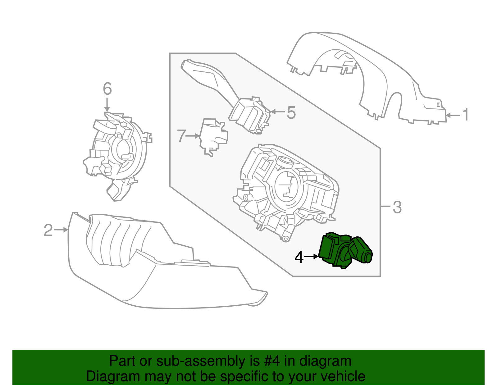 SW-7540 - High-Quality Motorcraft™ Wiper Switch for 2015-2019 Ford Edge ...