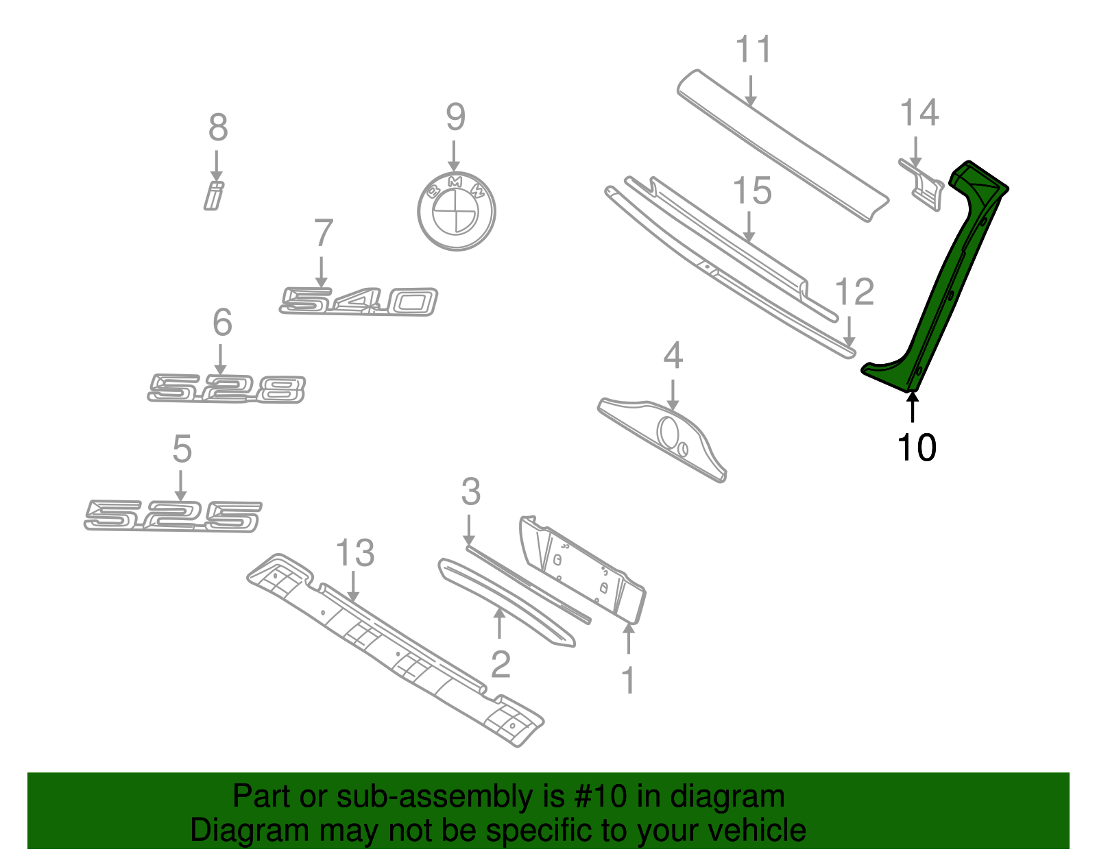 Genuine BMW 51-49-8-194-674 | Opening Trim | FREE Shipping on Most ...