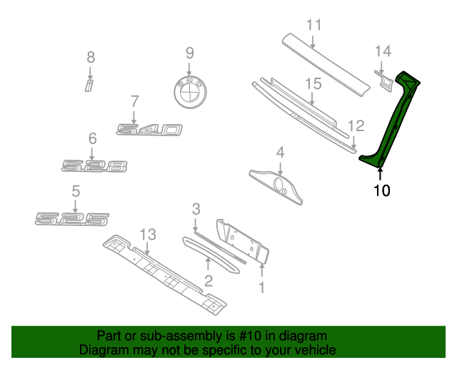 51-49-8-216-726 - Window Molding - 1999-2003 BMW | Wholesale BMW Parts ...
