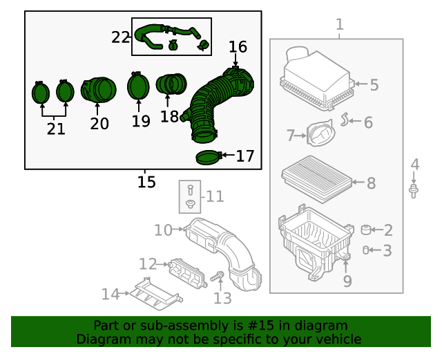 2019-2021 Hyundai Veloster Engine Air Intake Hose 28140-J3800 ...