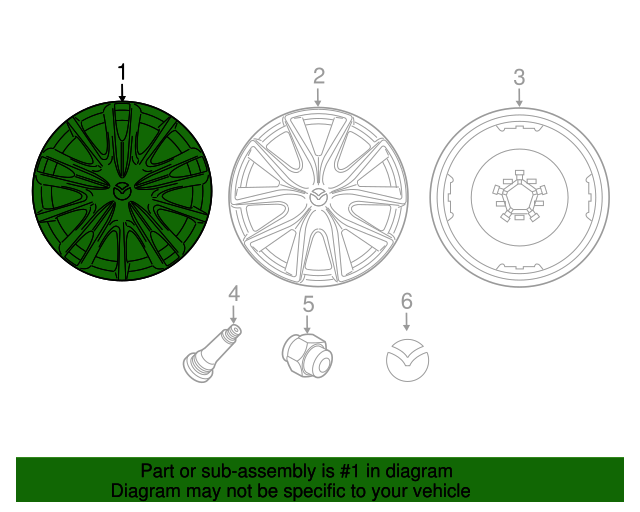 9965-A4-7070 - Wheel, Alloy - 2017-2018 Mazda CX-5 | Mazda Swag
