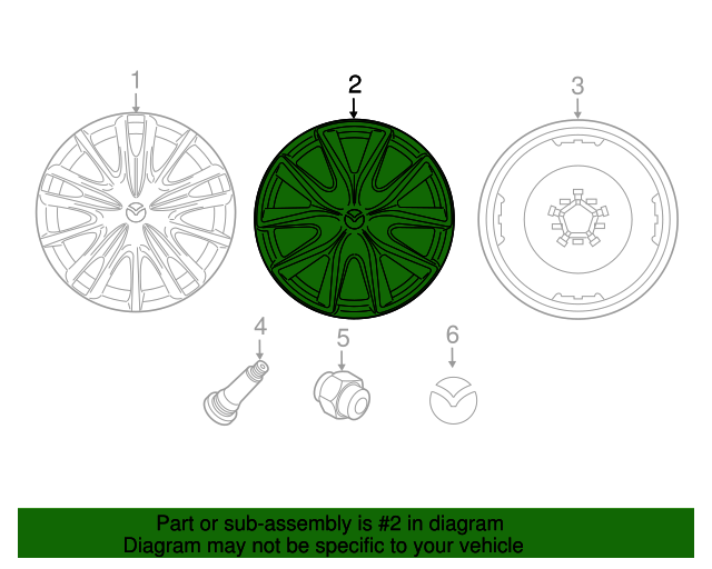 2017-2018 Mazda CX-5 Wheel, Alloy 9965-52-7090 | RealMazdaParts.com