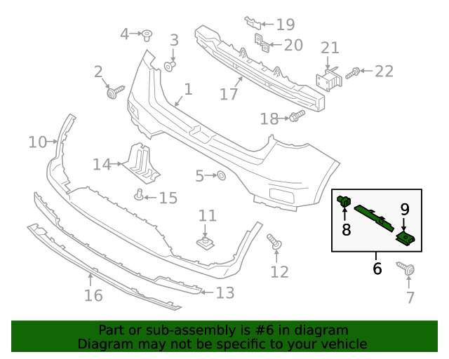 86652-K2000 - Bumper Cover Bracket 2020-2023 Hyundai Venue ...