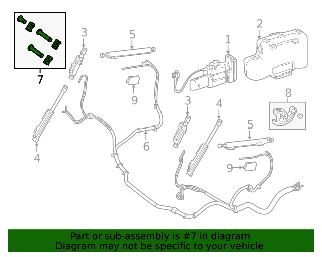 2017-2023 Mercedes-Benz Convertible Top Hydraulic Cylinder Hardware Kit ...