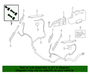 2017-2023 Mercedes-Benz Convertible Top Hydraulic Cylinder Hardware Kit ...