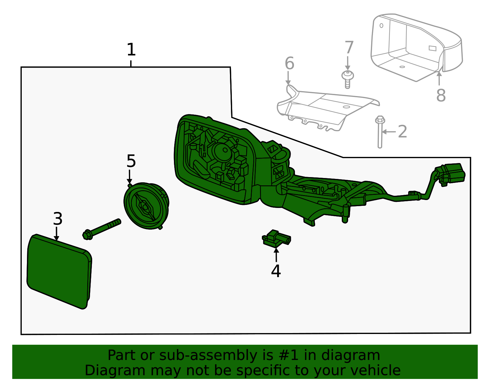 M2DZ-17682-A - Mirror Assembly 2021-2024 Ford Bronco | Big 3 Auto Parts