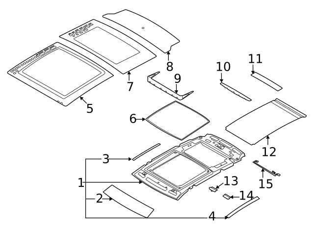 LJ7Z-54519A02-AB - Panel Assembly Sliding Roof Sunsh 2020-2024 Lincoln ...