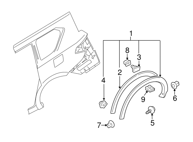 2011-2020 Infiniti Flare Retainer 76882-JG10A | OEM Parts Online
