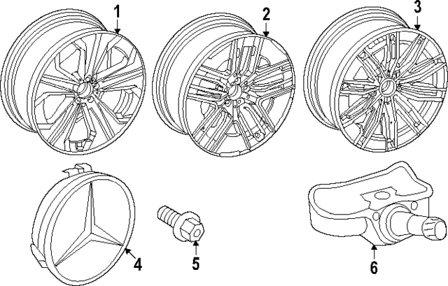 Genuine OEM Wheel | 294-401-08-00-7X23 | Fits Select 2023-2024 Mercedes ...