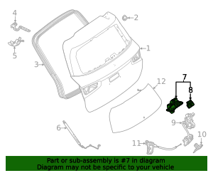 099-750-35-00-27 - Lift-Gate Latch Handle 2019-2023 Mercedes-Benz ...