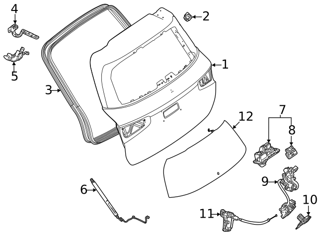 167-740-15-00 - Lift-Gate Hinge 2020-2023 Mercedes-Benz | Mercedes-Benz ...