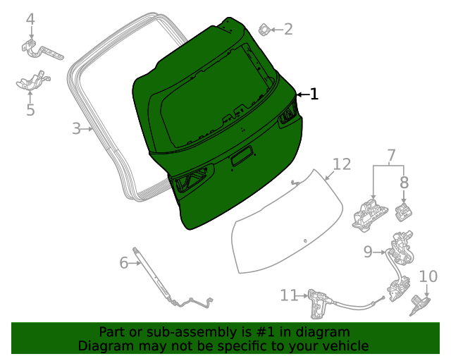 2020-2023 Mercedes-Benz Lift Gate 167-740-38-00 | MB OEM Parts