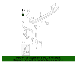 WHT-002-005 - Impact Bar Lock Nut 2008-2023 Audi | Audi OEM Parts