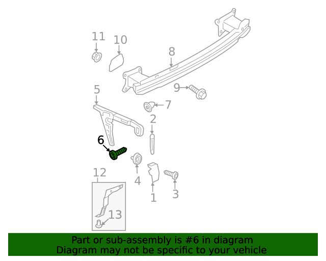WHT-005-271 - Bumper Cover Mount Bolt 2015-2023 Audi | Audi OEM Parts