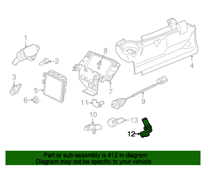 2010-2023 Jaguar Engine Crankshaft Position Sensor C2Z17676 ...