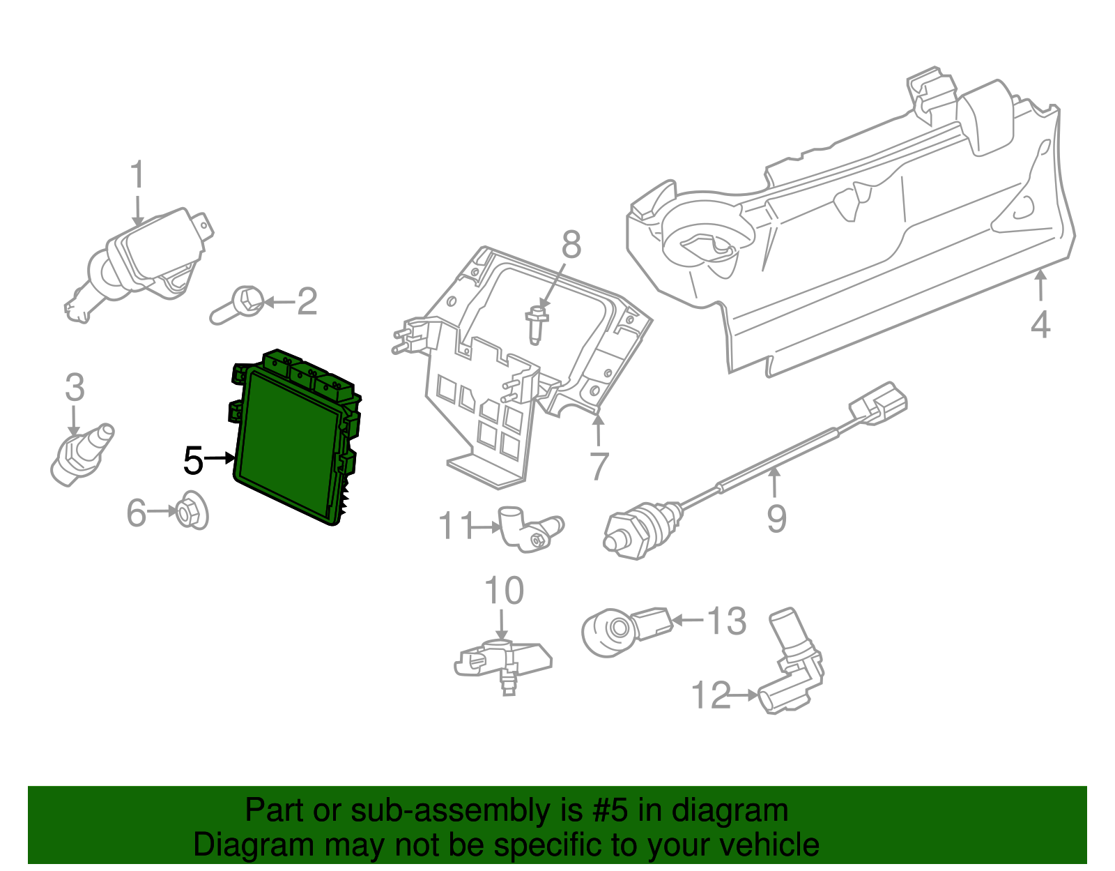 2010-2015 Jaguar Engine Control Module (ECM) C2D5480 | OEM Parts Online