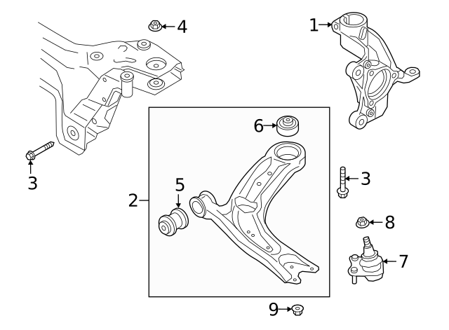 3Q0-407-152-S - Suspension Control Arm 2019-2024 Audi Q3 ...