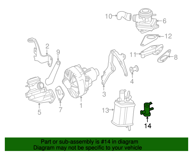000-470-63-93 - Vapor Canister Purge Solenoid 2007-2009 Mercedes-Benz ...