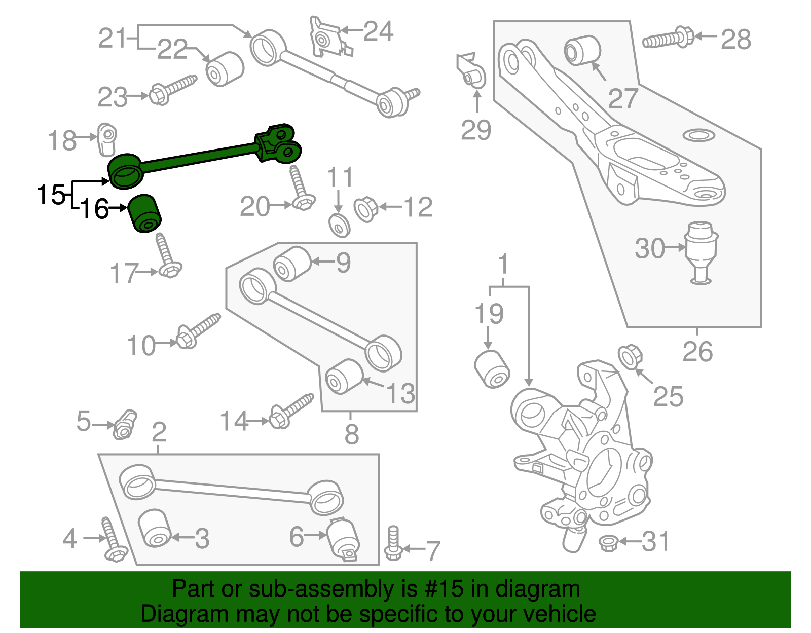 2007-2024 Ford Upper Control Arm 7L1Z-5500-C | Ford OEM Parts Online