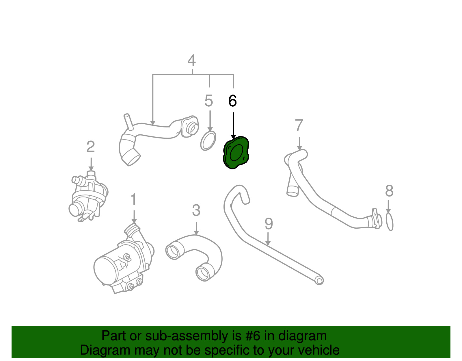 11537534880 - 2006-2013 BMW Engine Coolant Pipe Gasket (11-53-7-534-880 ...