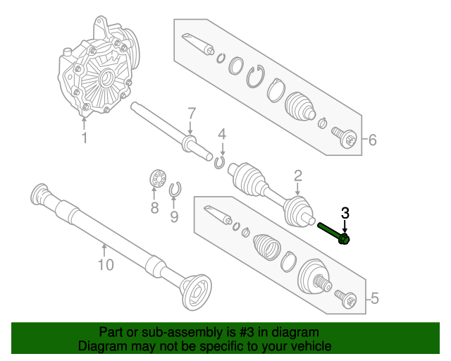 000-990-75-03 - Cv Joint Bolt 2007-2023 Mercedes-Benz | AutoNationParts.com