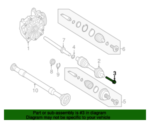 000-990-75-03 - Cv Joint Bolt 2007-2023 Mercedes-Benz | AutoNationParts.com