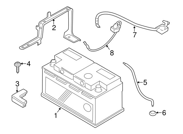 2011-2012 BMW X3 Positive Cable 61-12-9-283-787 | BMWPartsDirect.com