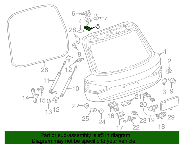 2015-2020 Audi Lift Gate Plug 1K0-803-583-B | Audi OEM Parts