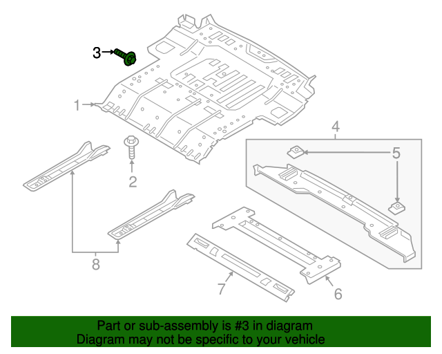 Genuine OEM Ford Part - Truck Cab Back Panel Rivet W707638-S900C ...