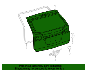 Toyota OEM Lift Gate Part# 67005-08090 | OEM Vehicle Parts