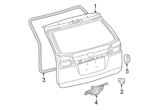 75129-AC010 - Lift Gate Cushion - 1995-2024 Toyota | OEM Parts Quick