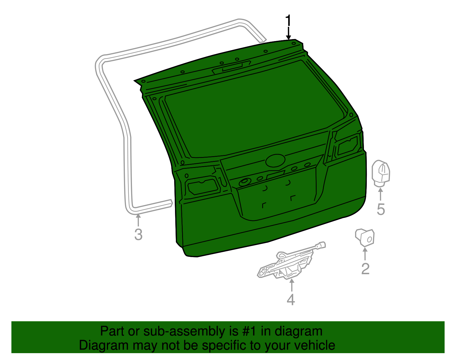 67005-08100 - Lift Gate 2011-2020 Toyota Sienna | Longo Toyota Parts