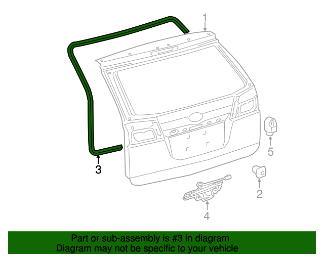2011-2020 Toyota Sienna Weatherstrip 67881-08030 | Toyota Parts