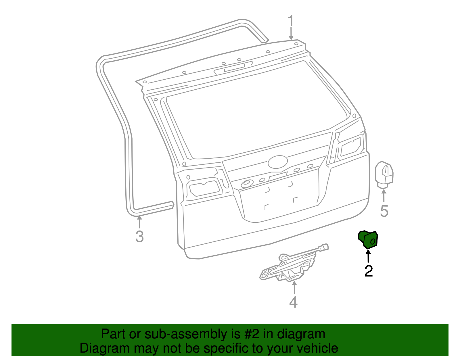 75129-AC010 - Lift Gate Cushion - 1995-2020 Toyota | Nucar Toyota Parts
