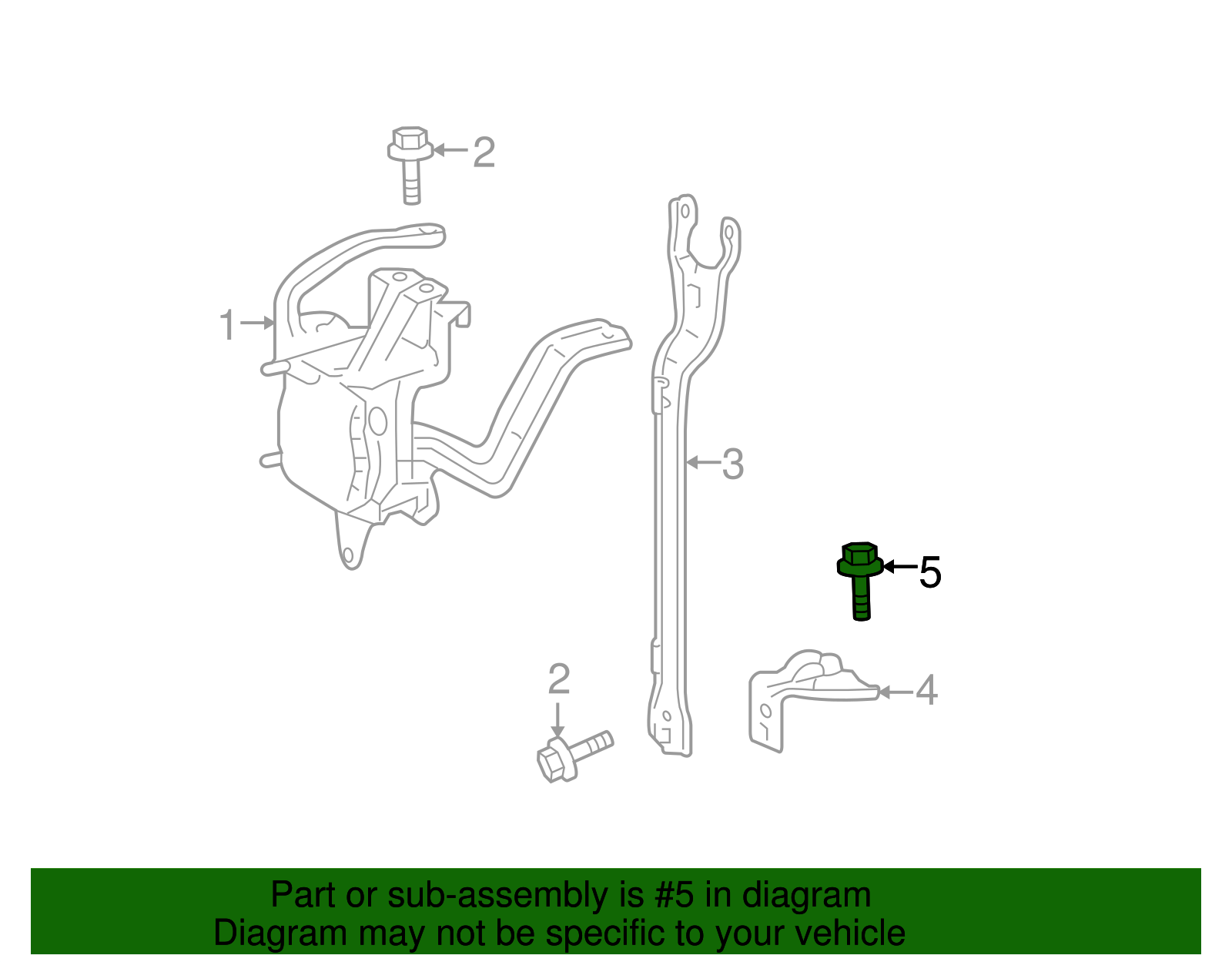 2010-2024 Toyota Upper Support Mount Bolt 90119-06508 | Toyota Parts Center