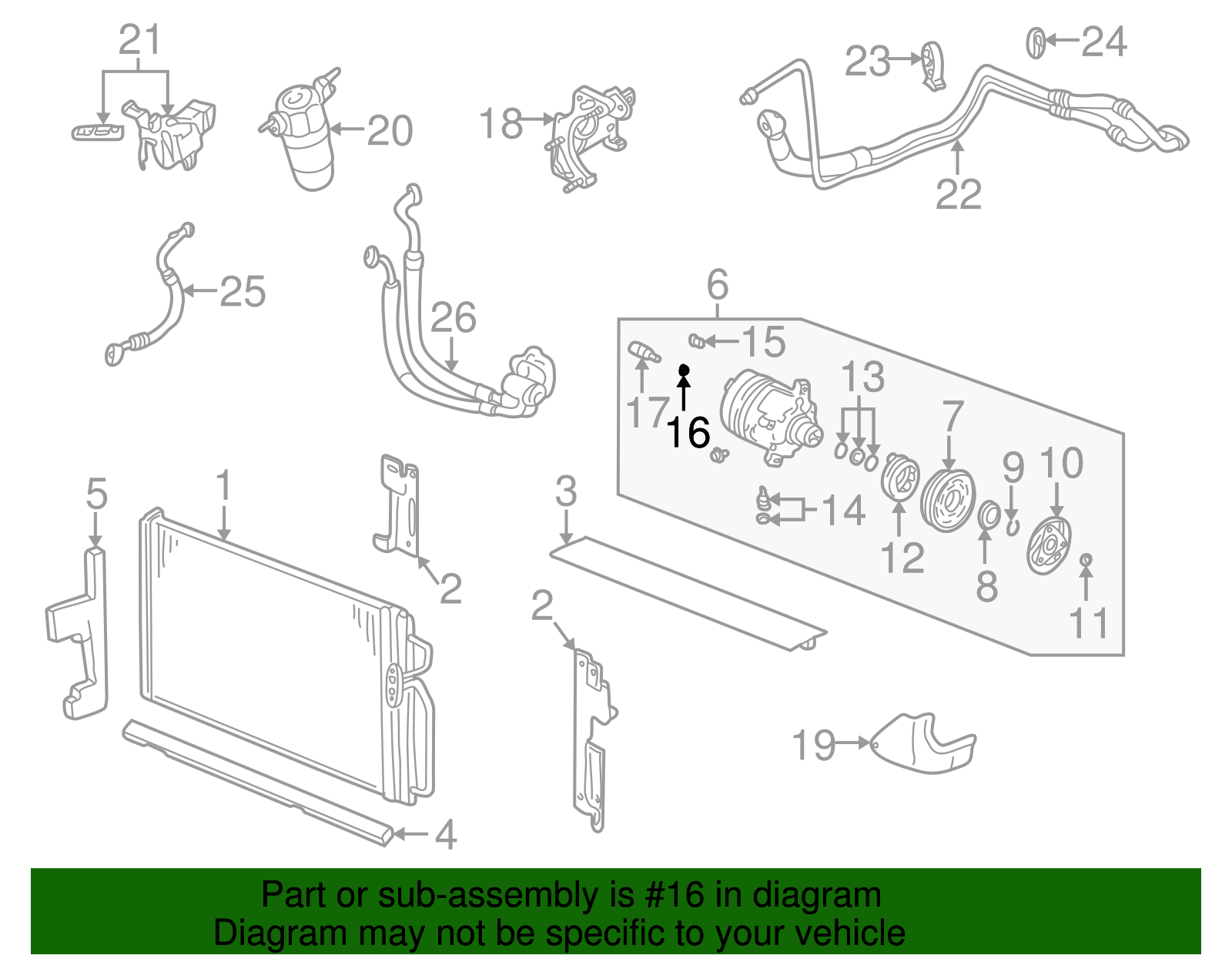 02724982 - Air Conditioning Compressor Relief Valve 1984-2009 GM ...